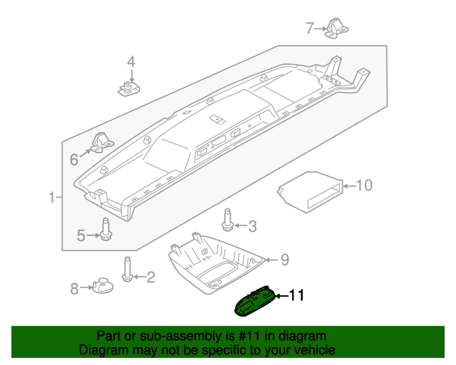 2018-2019 Ford Courtesy Lamp FK2Z-13776-AA | TascaParts.com