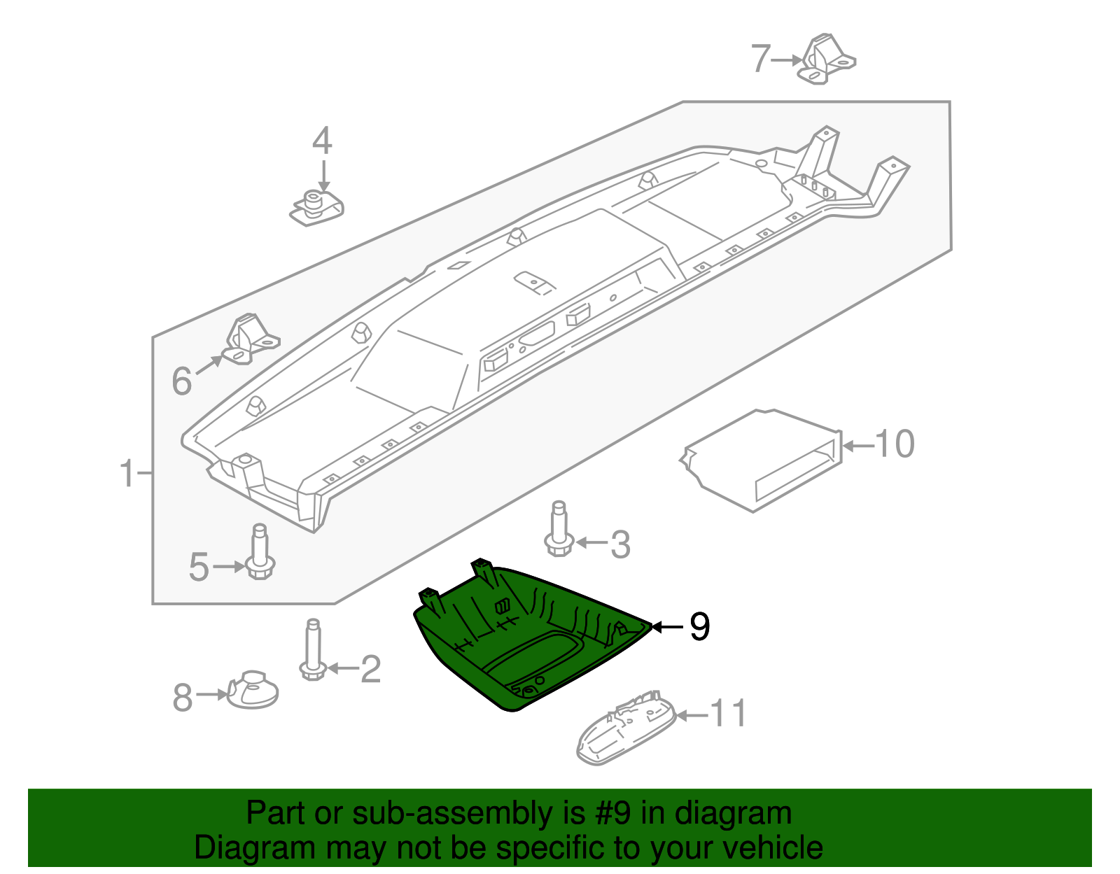 CK4Z-61044G24-CB - Overhead Console - 2015-2019 Ford | Sunrise Ford Parts