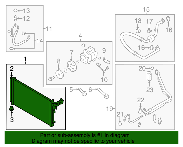 2018-2020 Genesis G80 Condenser Assembly Cooler 97606-B1230 | OEM Parts ...