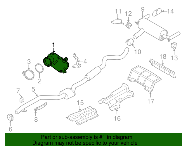 18328631625 - 2017-2021 BMW Converter & Pipe (18-32-8-631-625) | BMW of ...