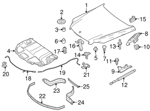 204-880-05-57-64 - Hood 2010-2015 Mercedes-Benz | Mercedes-Benz USA Parts