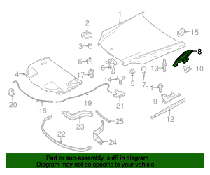 253-880-02-28 - Hinge 2016-2020 Mercedes-Benz | Mercedes-Benz USA Parts