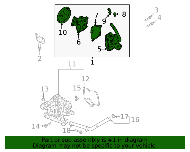 2021-2022 Hyundai Water Pump Assembly 25100-2S500 | QuirkParts