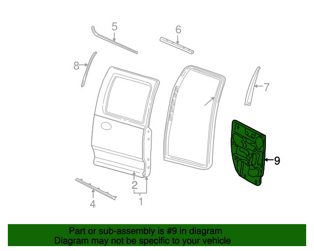 2002-2009 Dodge Rear Door 55276171AF | TascaParts.com