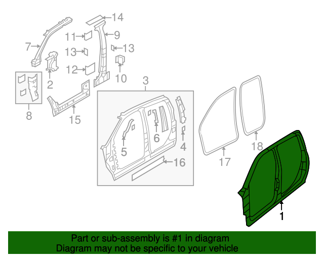 68144988AB - Uniside Panel - 2010-2020 Mopar | Mopar Parts Canada