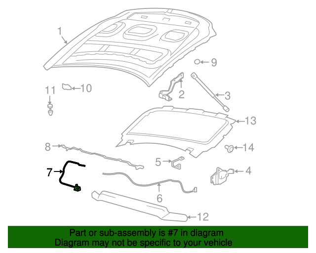 2004-2008 Ford Release Cable 6L3Z-16916-AA | Ford Parts Catalog