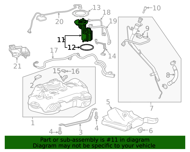 2019-2023 GM (Replaces 84693356) Fuel Tank Fuel Pump Module without ...
