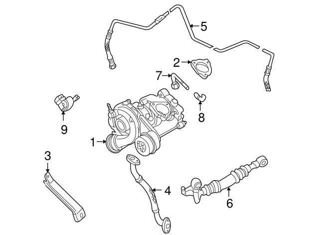 2002-2006 Audi Turbocharger Oil Line 06B-145-735-F | OEM Parts Online