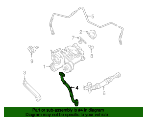2002-2006 Audi Turbocharger Oil Line 06B-145-735-F | OEM Parts Online