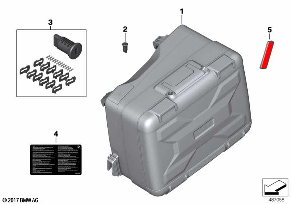 77409899412 - Vario Side Case, Right 2012-2023 BMW-Motorrad | BMW ...