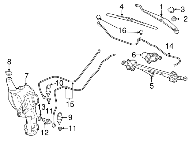 2018-2020 Buick Enclave Wiper Arm 84142869 | GMPartsDirect.com