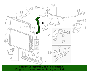 2010-2017 GM Radiator Outlet Hose 22946634 GM | GMPartsDirect.com