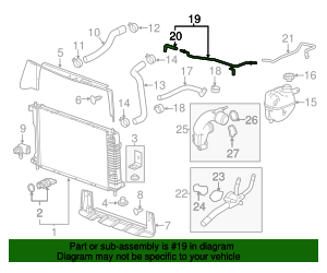 2010-2017 GM Engine Coolant Air Bleed Pipe 12637188 GM | GMPartsDirect.com