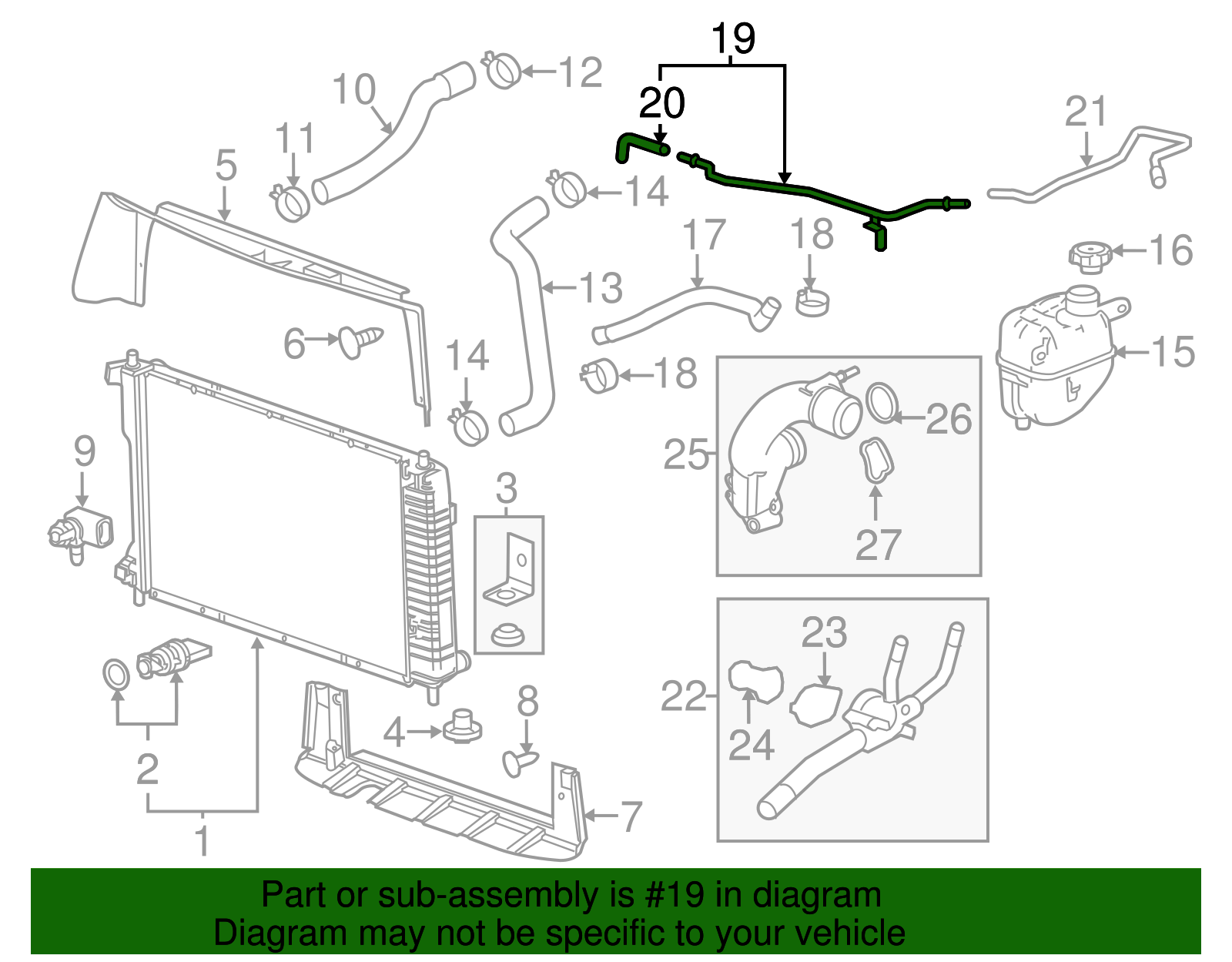 2010-2017 GM Engine Coolant Air Bleed Pipe 12637188 | OEM Parts Online