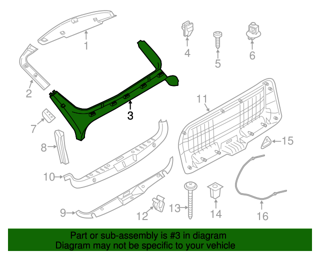 51497346018 - 2014-2017 BMW Lower Trim (51-49-7-346-018) | BMW of South ...