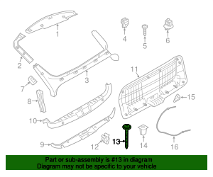 Genuine BMW 07-14-9-215-733 | Lift-Gate Trim Screw | FREE Shipping on ...