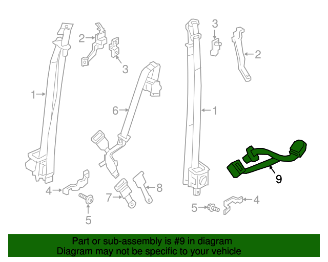 2016-2024 Nissan Extension 86848-EZ01A | Nissan Parts OEM