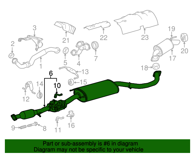17420-0P490 - Muffler & Pipe - 2017-2019 Toyota Highlander | OEM Parts ...