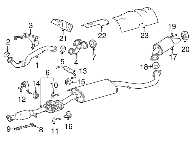 58155-48040 - Exhaust Heat Shield - 2014-2019 Toyota Highlander | Nucar ...