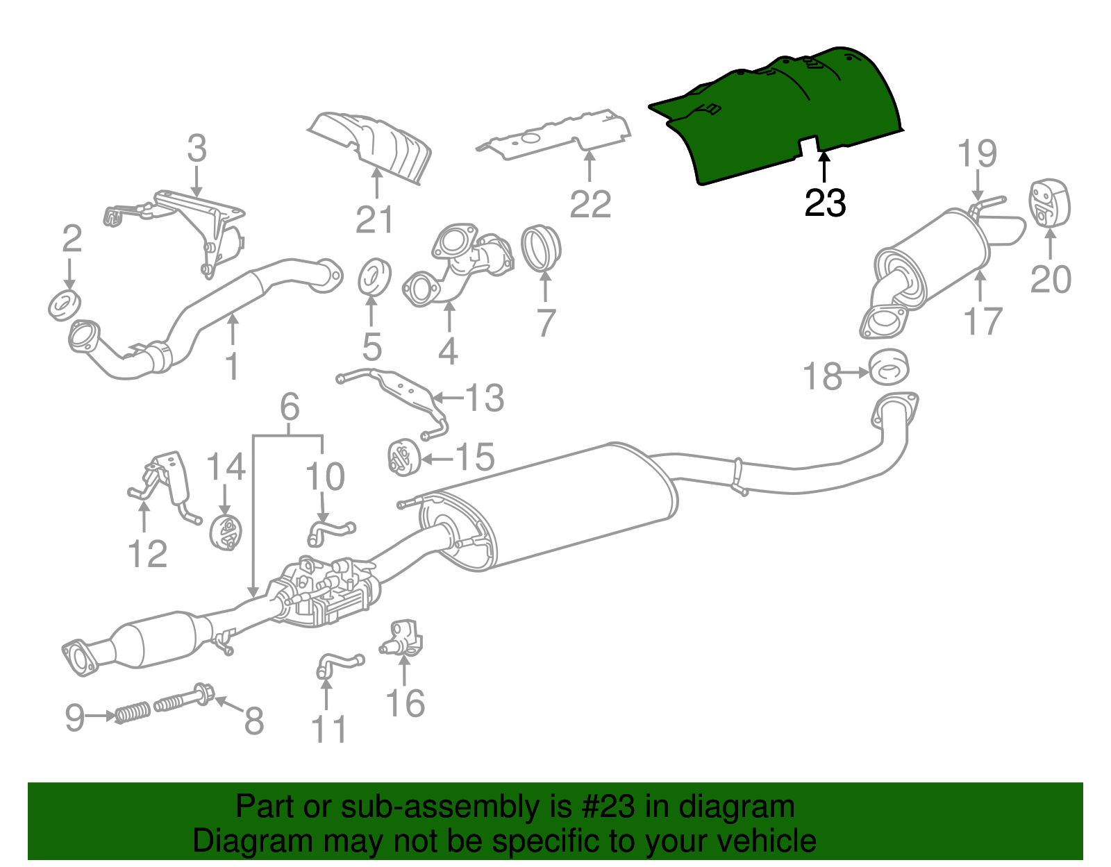 Genuine Toyota Exhaust Heat Shield part# 58155-48040 for 2014-2019 ...
