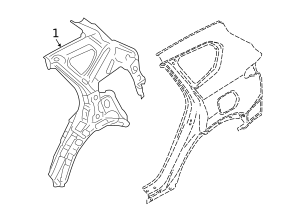 2019-2020 Hyundai Santa Fe Inner Quarter Panel 71602-S2000 | QuirkParts