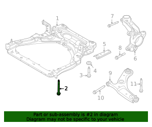 2020-2024 Nissan Sentra Suspension Cross-Member Front Bolt 54459-6LB1B ...