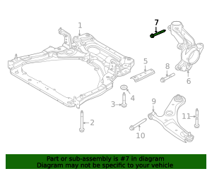 01125-A0221 - Knuckle Upper Bolt 2020-2024 Nissan Sentra | Group 1 Auto ...