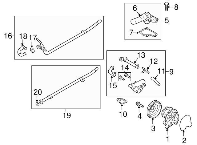 25670-3F400 - Water Outlet - 2012-2020 Hyundai | hyundaiparts