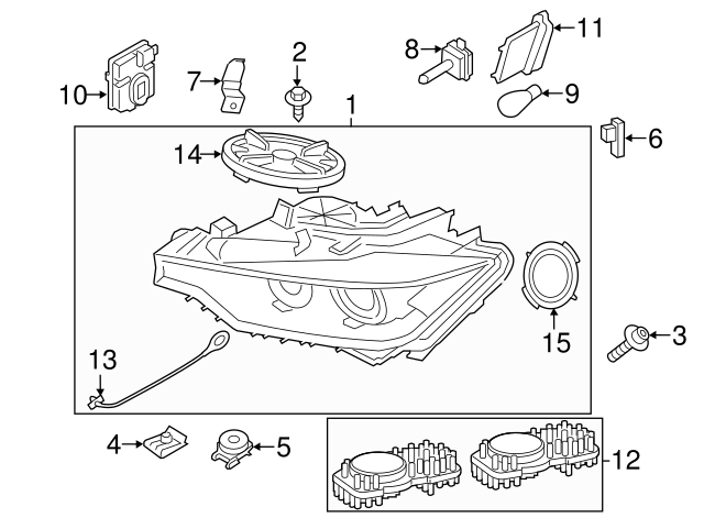 63117377854 - 2014-2017 BMW Composite Headlamp (63-11-7-377-854) | BMW ...
