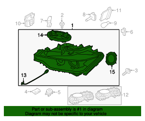 63117377853 - 2014-2017 BMW Composite Headlamp (63-11-7-377-853) | BMW ...