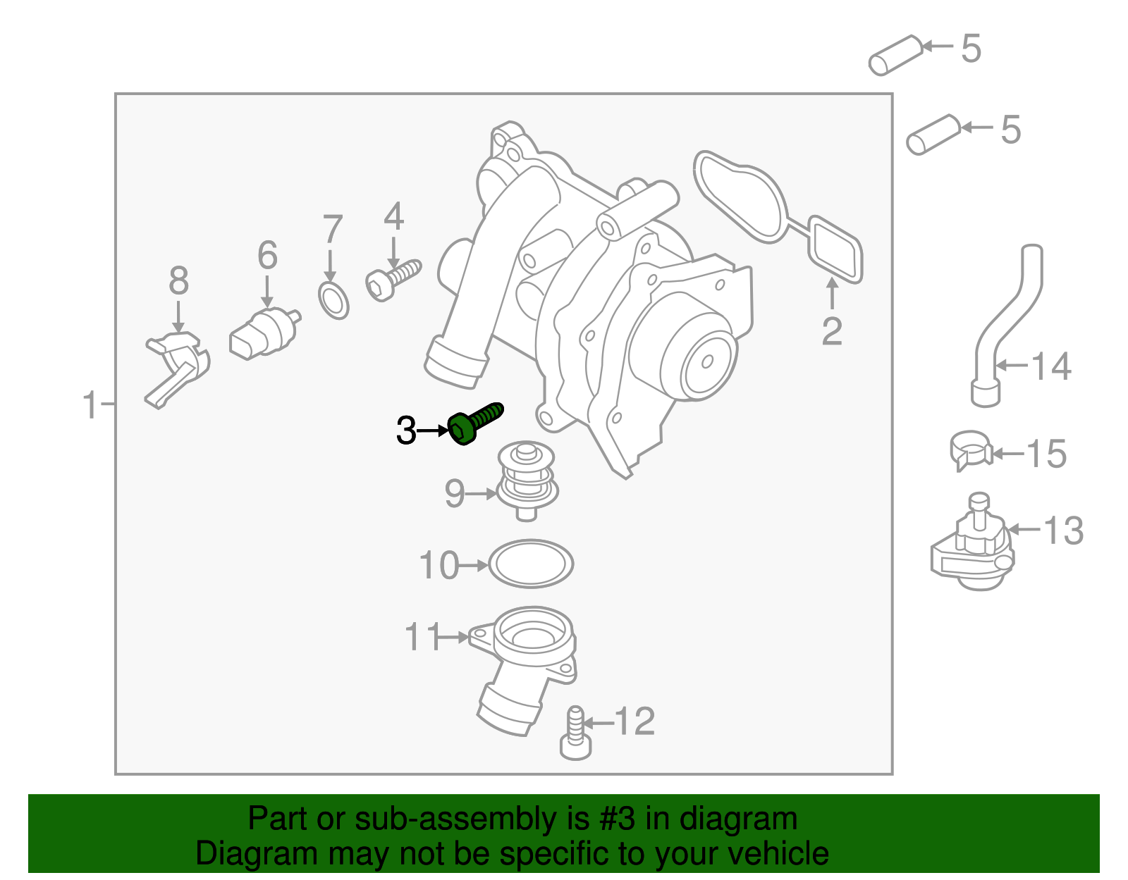 2009-2018 Audi Water Pump Assembly Lower Bolt N-104-707-05 | OEM Parts ...