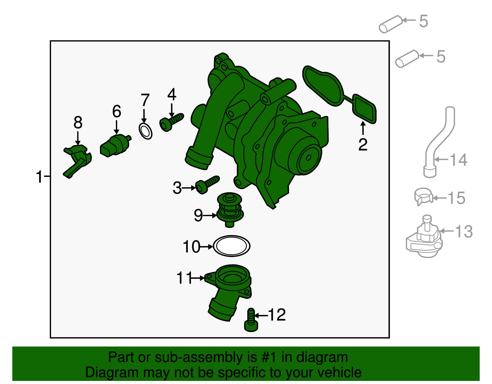 2009-2018 Audi Water Pump Assembly 06H-121-026-ED | Audi USA Parts