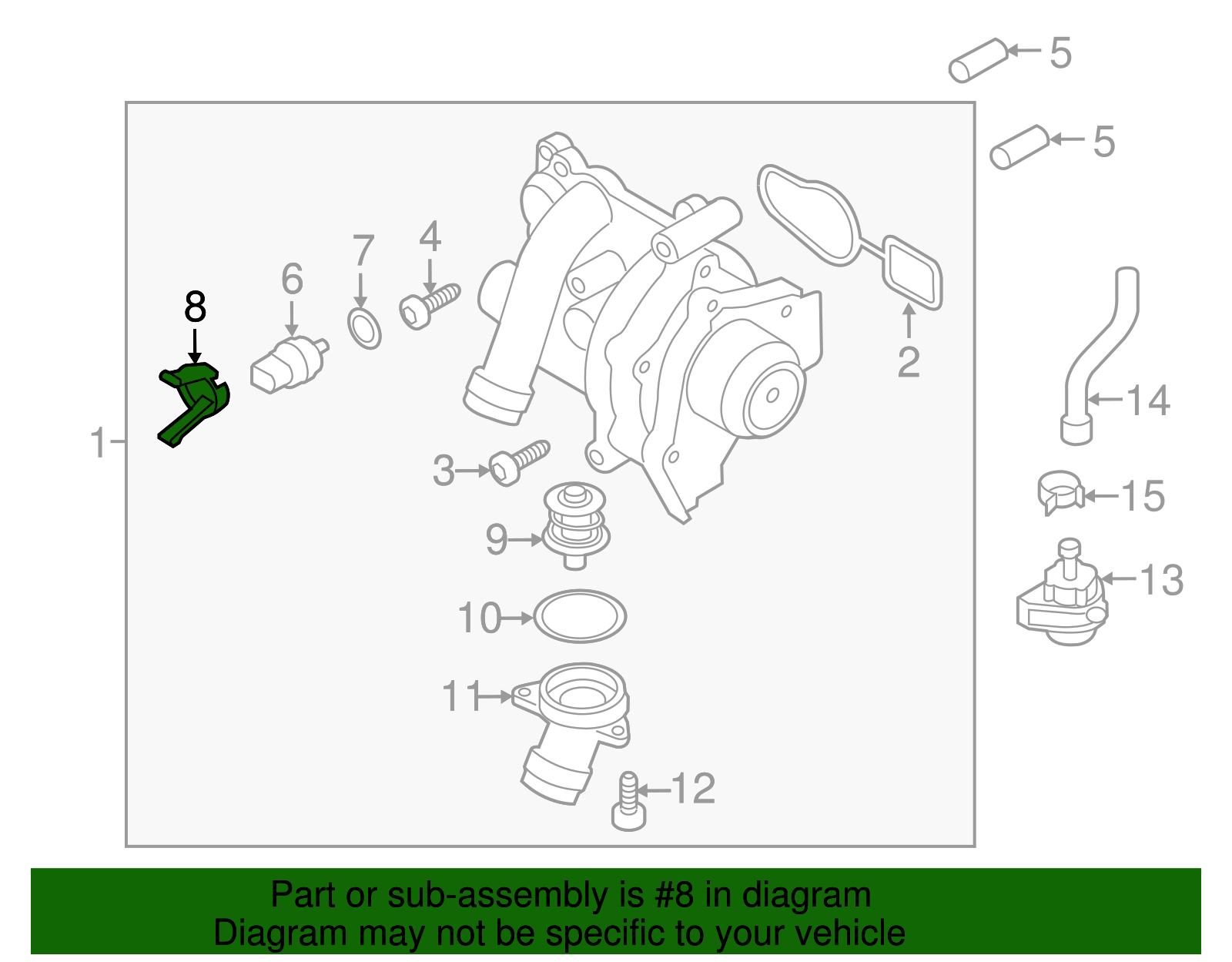 2009-2015 Audi Temp Sensor Retainer Spring 06J-121-142 | Audi OEM Parts Guy