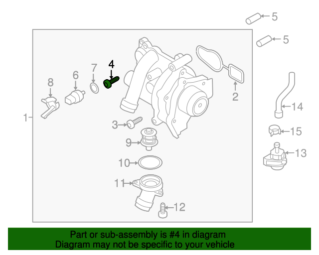 N-104-134-05 - Water Pump Bolt 2012-2024 Audi | Audi OEM Parts