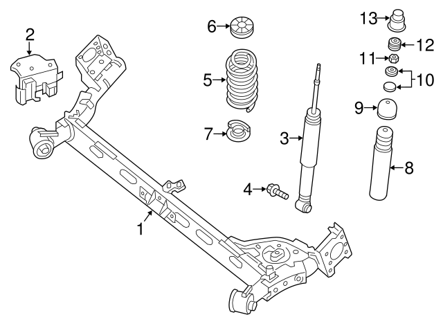 2016-2019 Nissan Sentra Axle Beam 55501-5UD2A | TascaParts.com