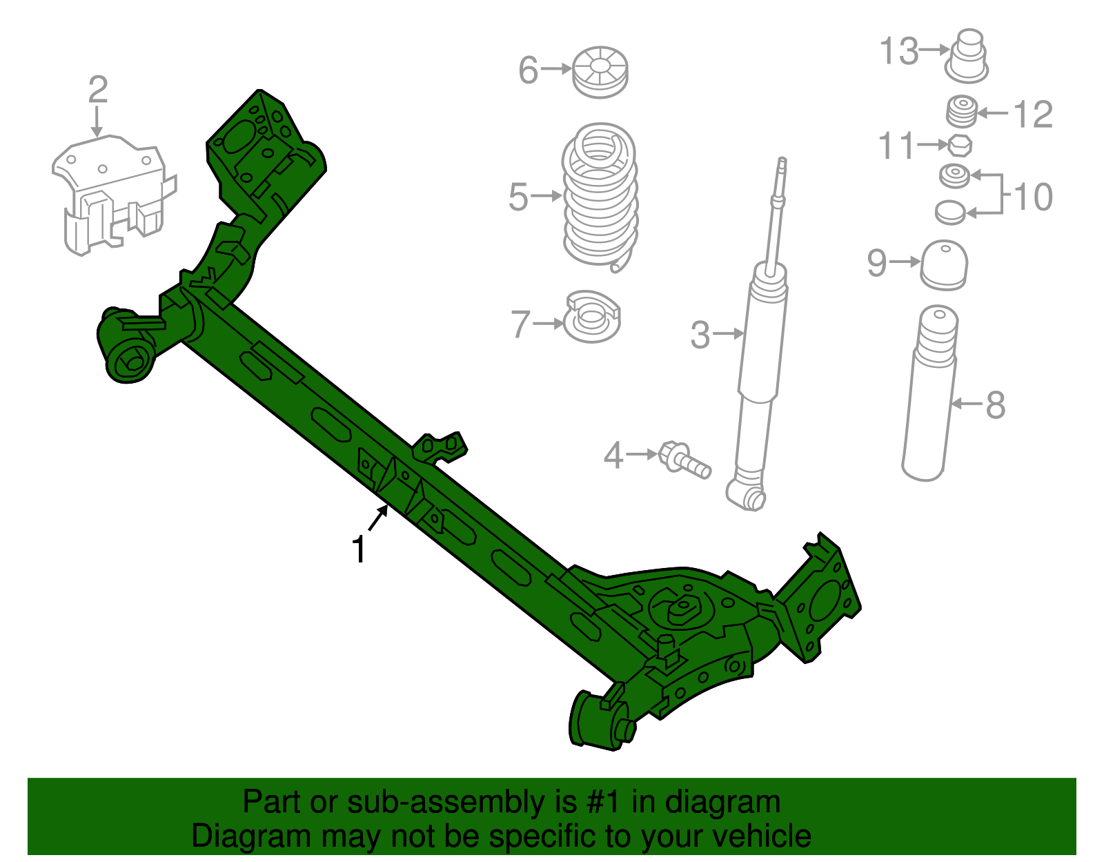 2016-2019 Nissan Sentra Axle Beam 55501-5UD2B | Temecula Nissan Parts