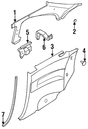 1995-1998 Nissan 240SX Interior Trim Clip (s13 S14 S15 B13) 01553-06091 ...