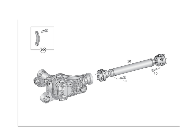166-410-25-01 - Propeller Shaft 2016-2018 Mercedes-Benz GLE550e ...