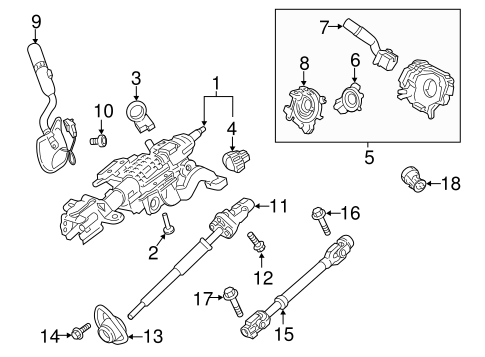 Steering Column Assembly for 2017 Ford F-250 Super Duty | TascaParts.com