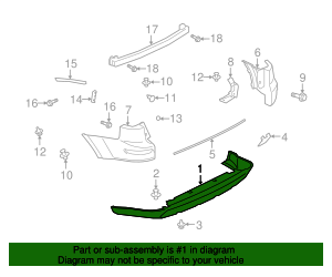 6410B036 - Face, Rear Bumper 2007-2013 Mitsubishi Outlander ...