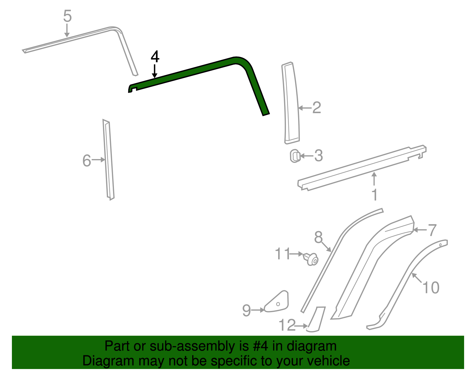 2010-2024 Toyota 4Runner Black Out Tape 75923-35030 | OEM Parts Online