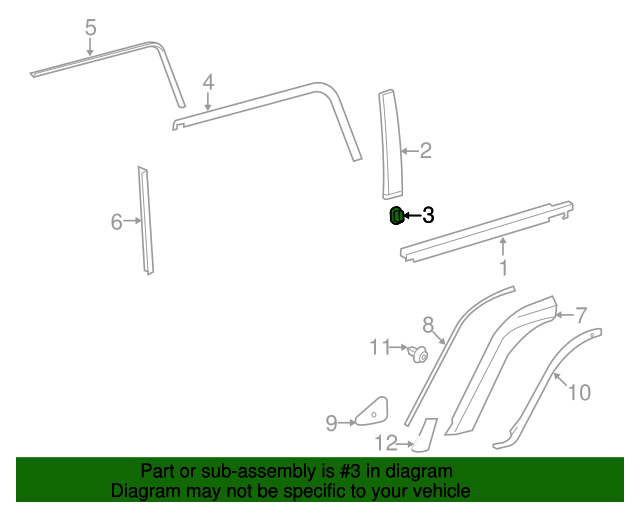 Frame Molding Clip - Toyota (75792-0R010) | Boch Toyota South