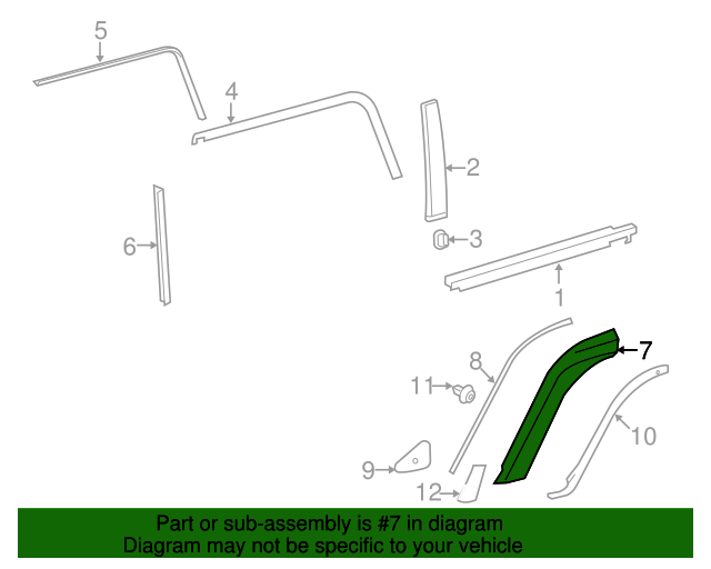 75654-35901 - Fender Flare (Left, Rear) 2010-2024 Toyota 4Runner ...