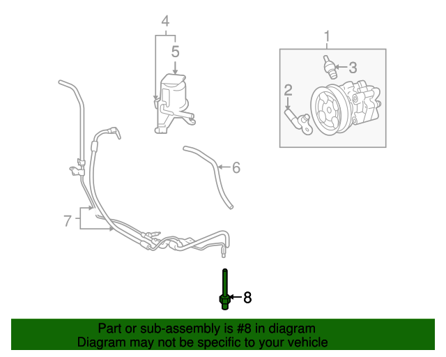 44416-60370 - Return Tube - 2006-2009 Toyota | OEMGenuineParts.com