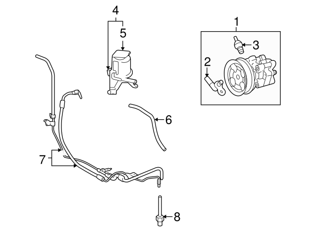 2006-2009 Toyota Return Tube 44416-60370 | Toyota Parts Center
