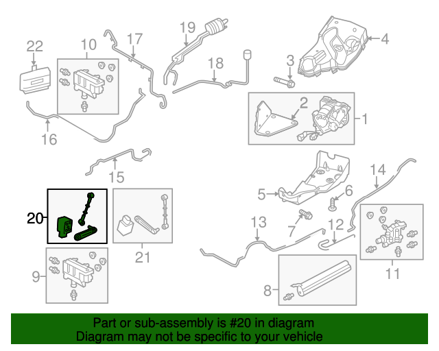 LR023646 - Level Sensor - 2010-2016 Land Rover LR4 | Land Rover Parts Now