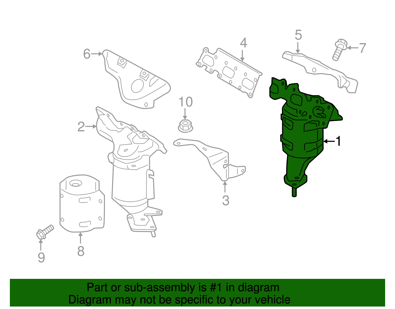 2015-2020 Ford Mnfd W/Converter F2GZ-5G232-B | OEM Parts Online