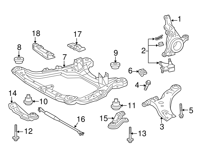 2002-2015 Lexus Engine Cradle Cushion 52215-06030 | AutoNationParts.com