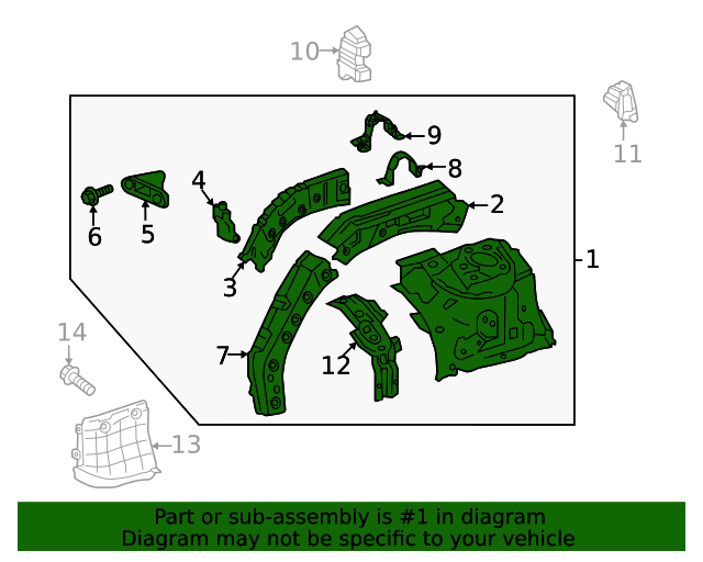 53702-48900 - Apron Assembly 2021-2024 Toyota Venza | Longo Toyota Parts
