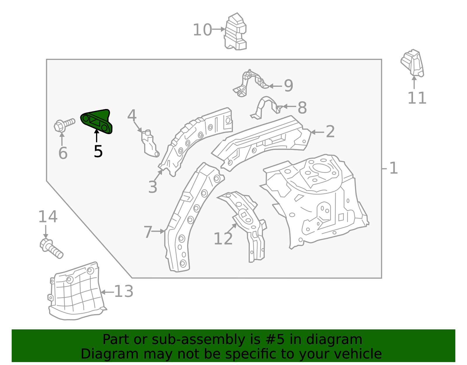2021-2024 Toyota Venza Front Extension 53836-48070 | Toyota Parts Center